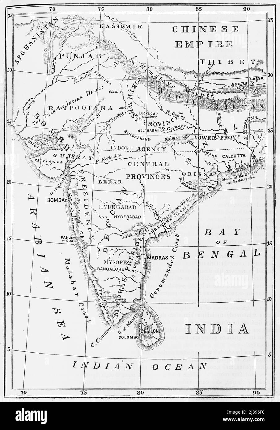 British empire map 19th century india hi-res stock photography and ...