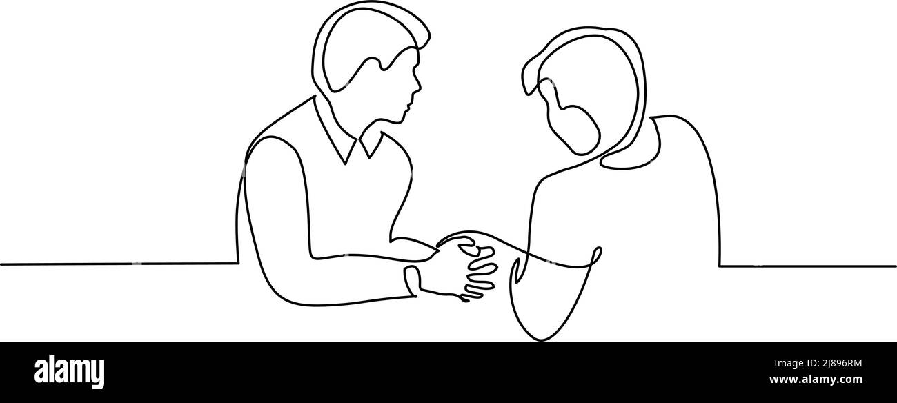 Two male friends discussing a difficult life situation Stock Vector ...