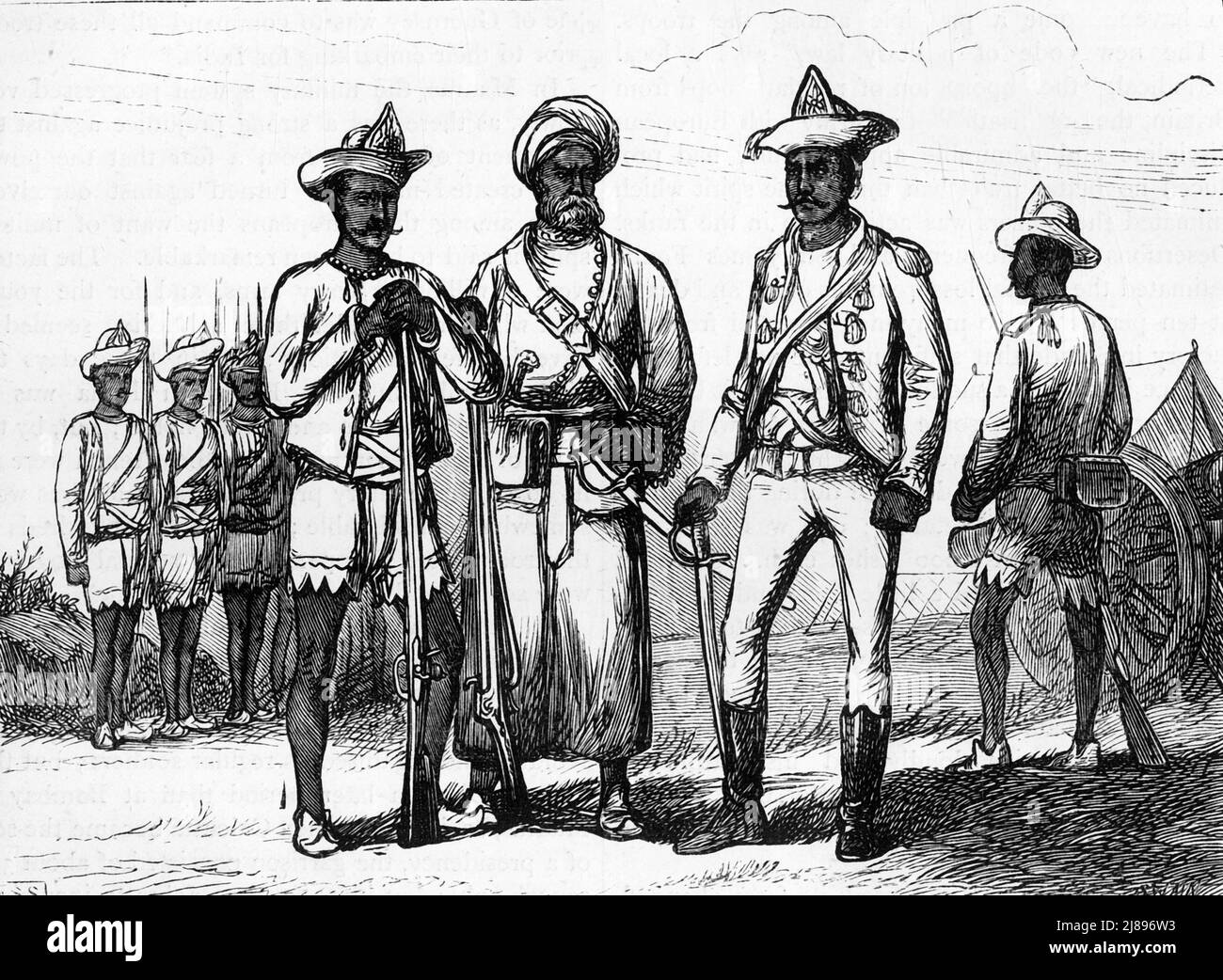 Indian sepoys Black and White Stock Photos & Images - Alamy