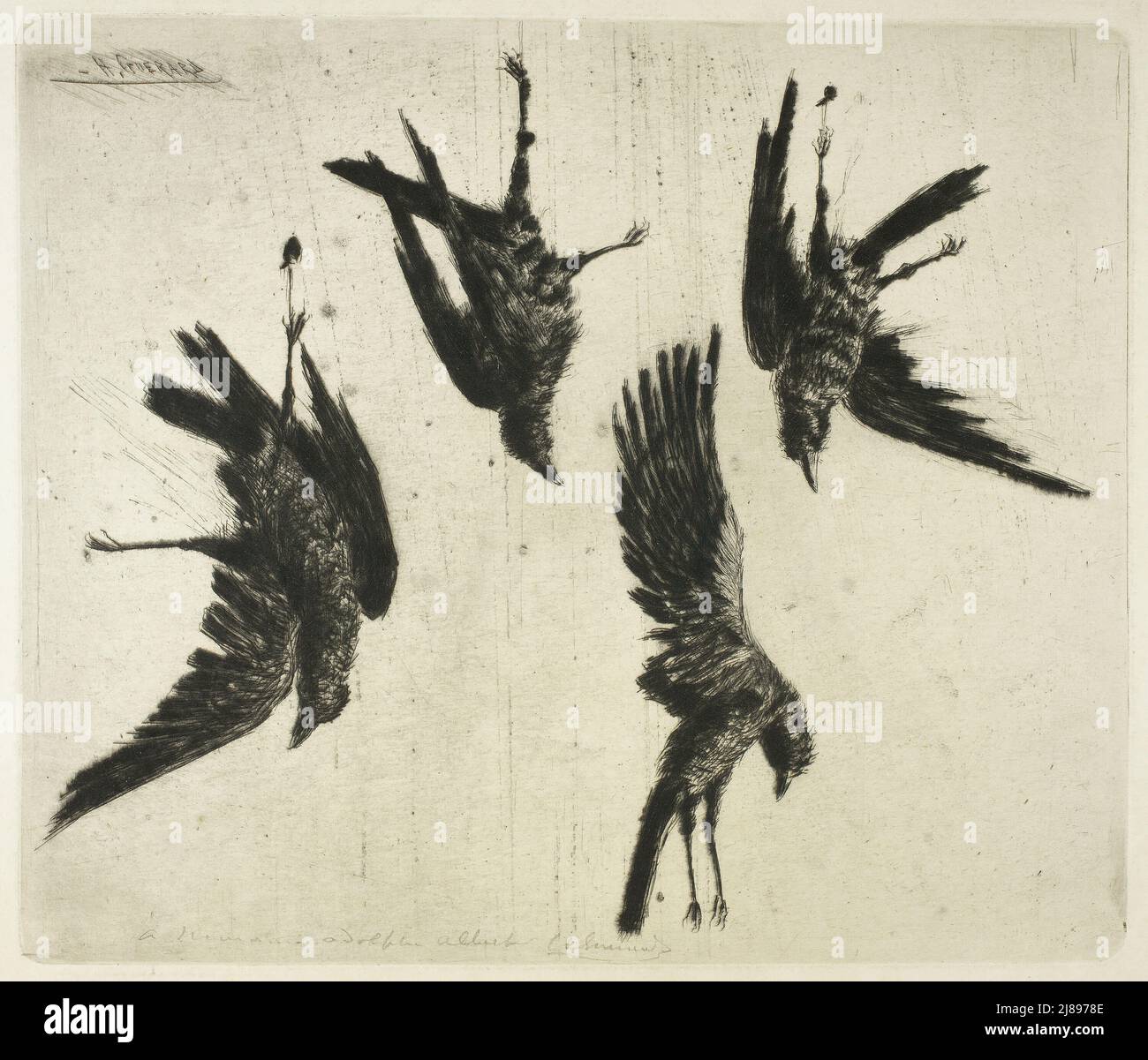 The Four Dead Ravens, c. 1888 Stock Photo - Alamy