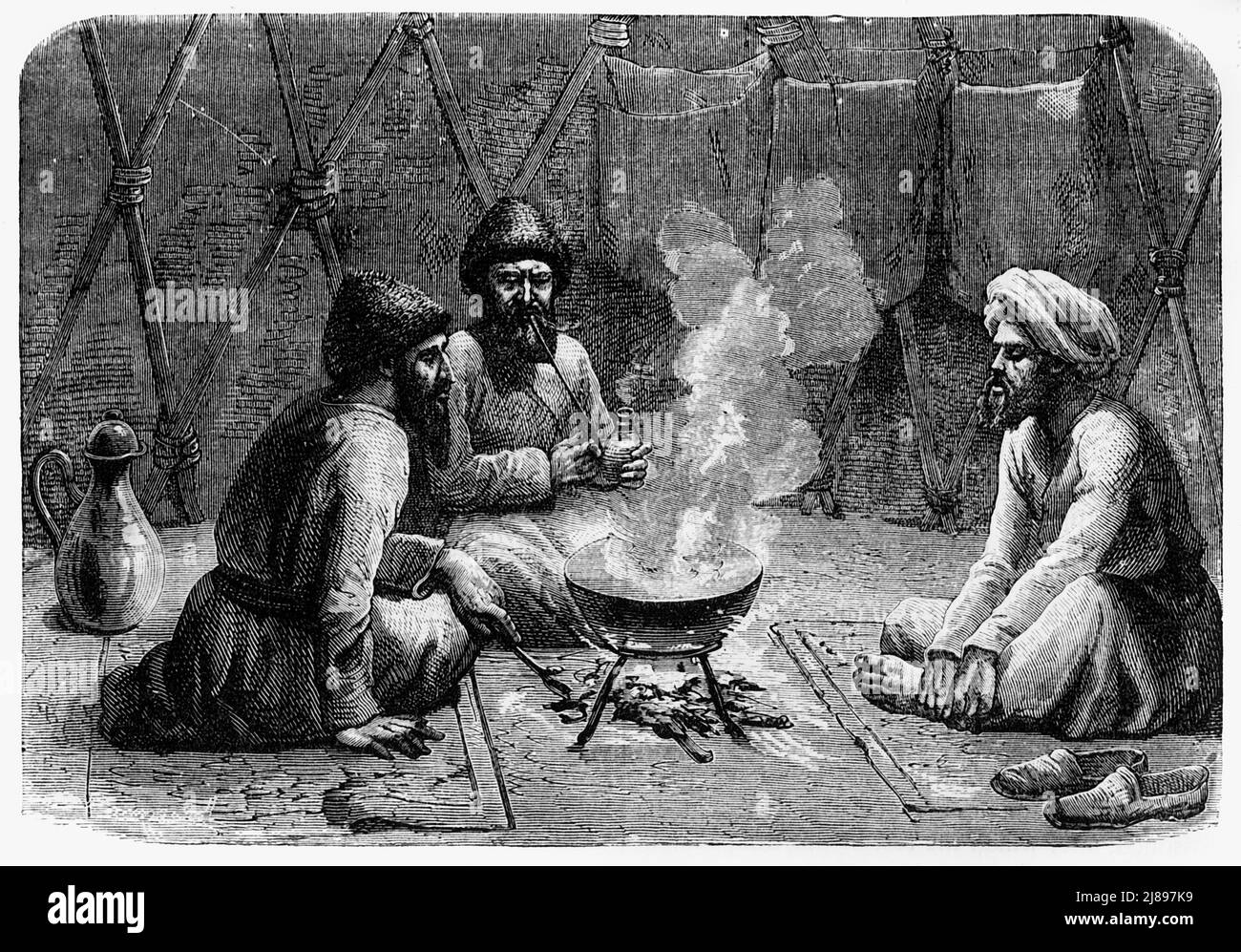 'Interior of a Turcoman Tent', c1891. From "Cassell's Illustrated ...