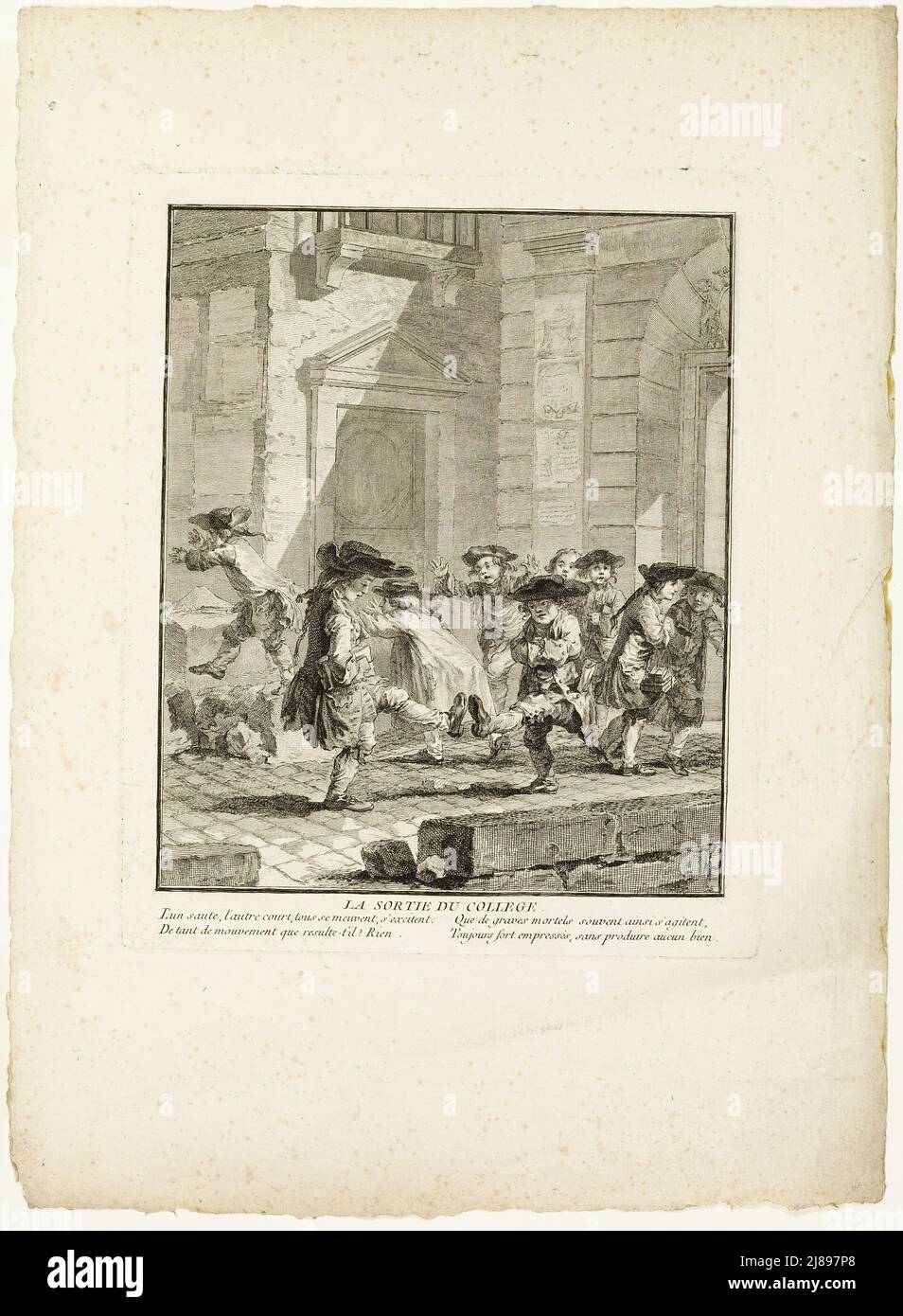 Release from College, from The Games of the Urchins of Paris, 1770 ...