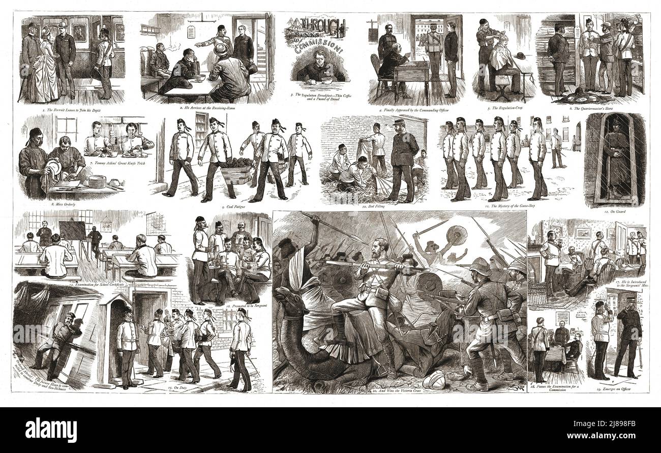 ''Through the Ranks to a Commission', 1888. From, 'The Graphic. An ...