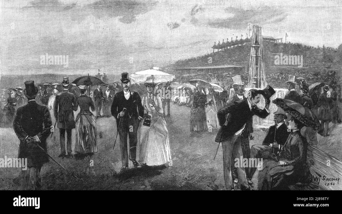 ''The Australian Derby: The Race for the Melbourne Cup; The Lawn', 1888 ...