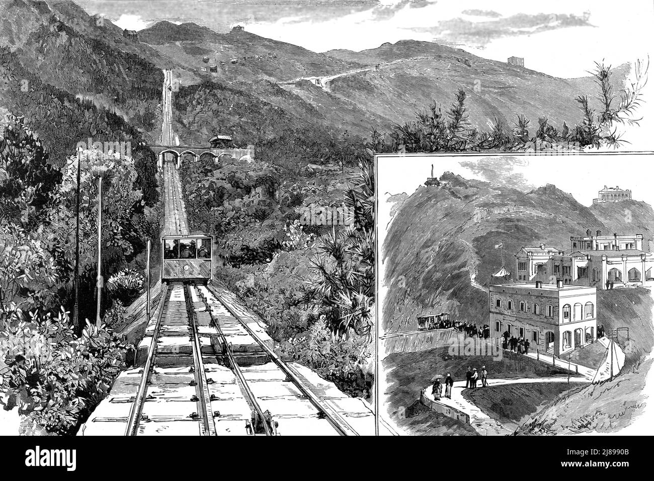 ''New High Level Tramway at Hong Kong', 1888. From, 'The Graphic. An ...