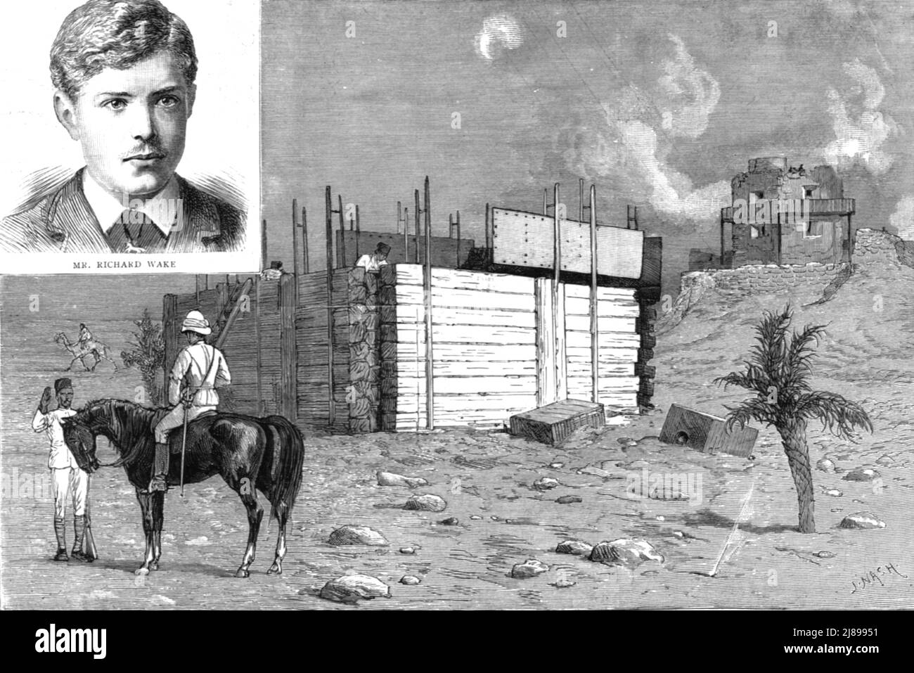 ''The Siege of Suakin (north eastern Sudan) A New Redoubt, put up by ...