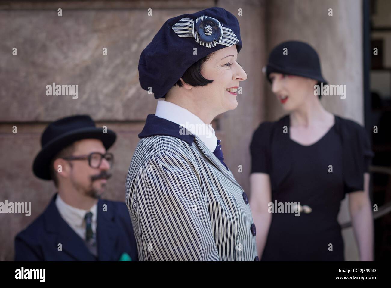 London, UK. 14th May 2022. The Grand Flaneur Walk. Impeccably dressed ...