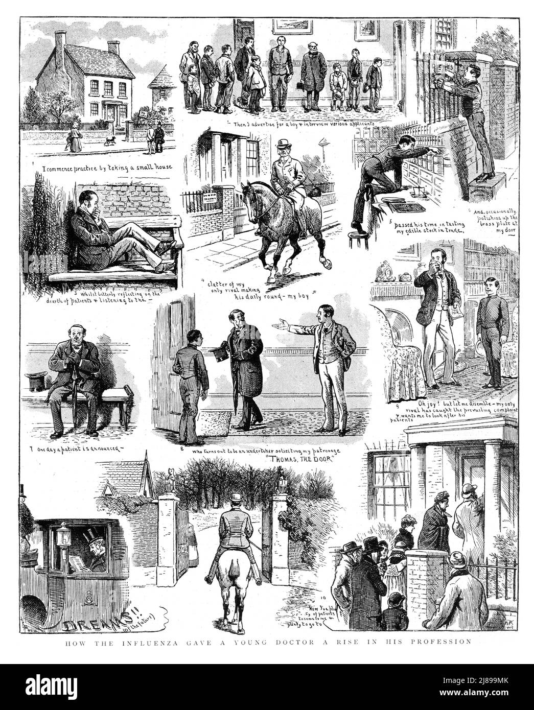 ''How the Influenza gave a young Doctor a rise in his Profession', 1890 ...
