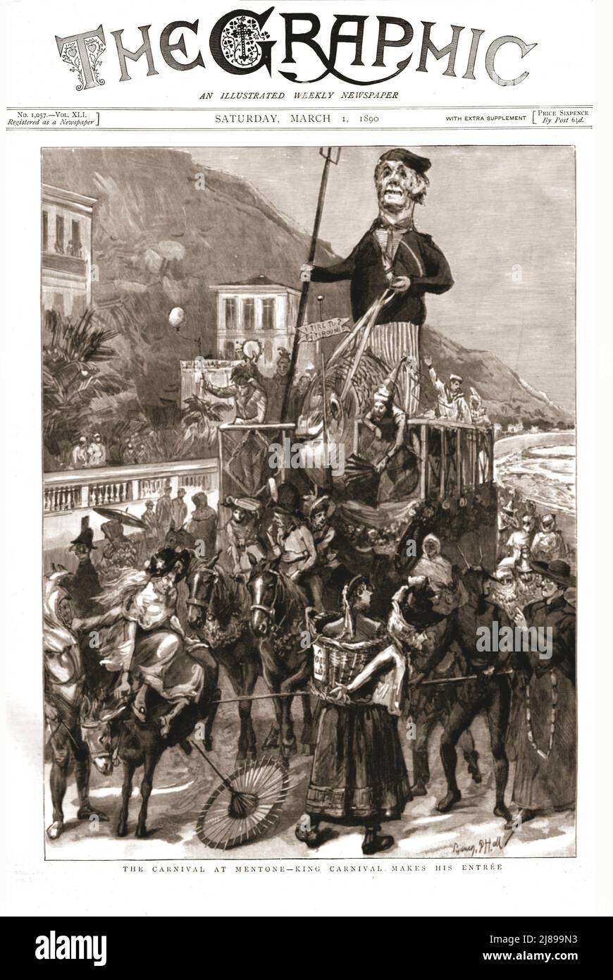 ''The Graphic, Front Cover Saturday March 1,1890', 1890 Stock Photo - Alamy