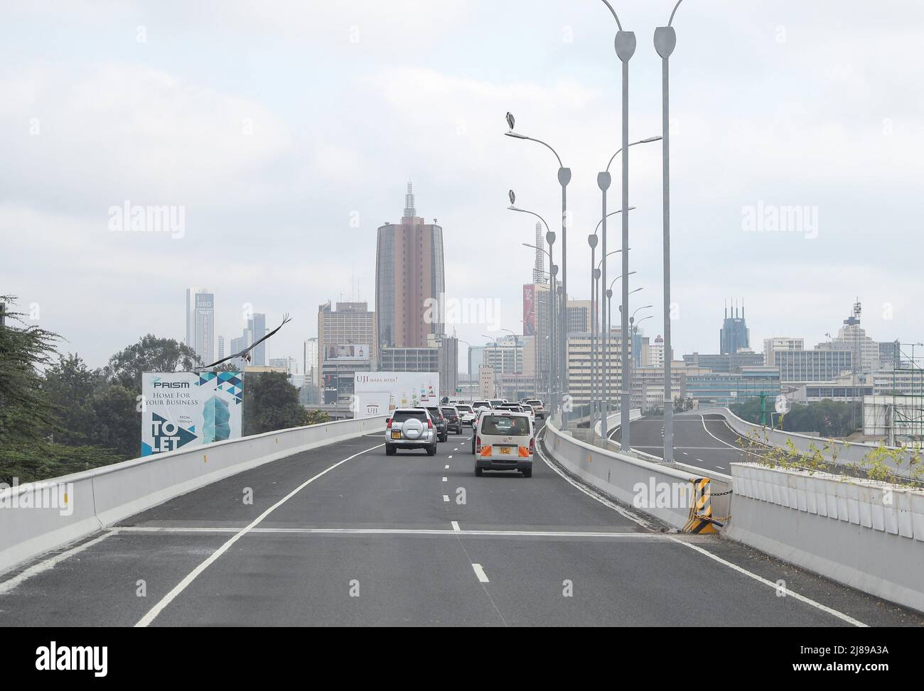 Nairobi, Kenya. 14th May, 2022. Vehicles drive on an expressway between ...