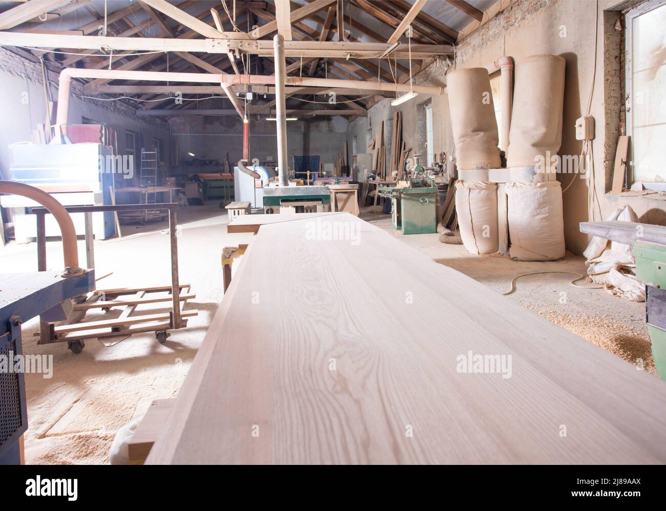 Modern carpentry shop for the manufacture wooden furniture Stock Photo ...