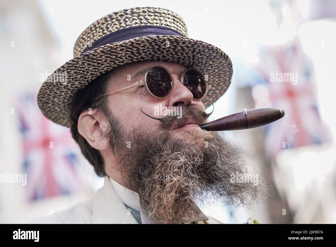 London, UK. 14th May 2022. The Grand Flaneur Walk. Impeccably dressed ...