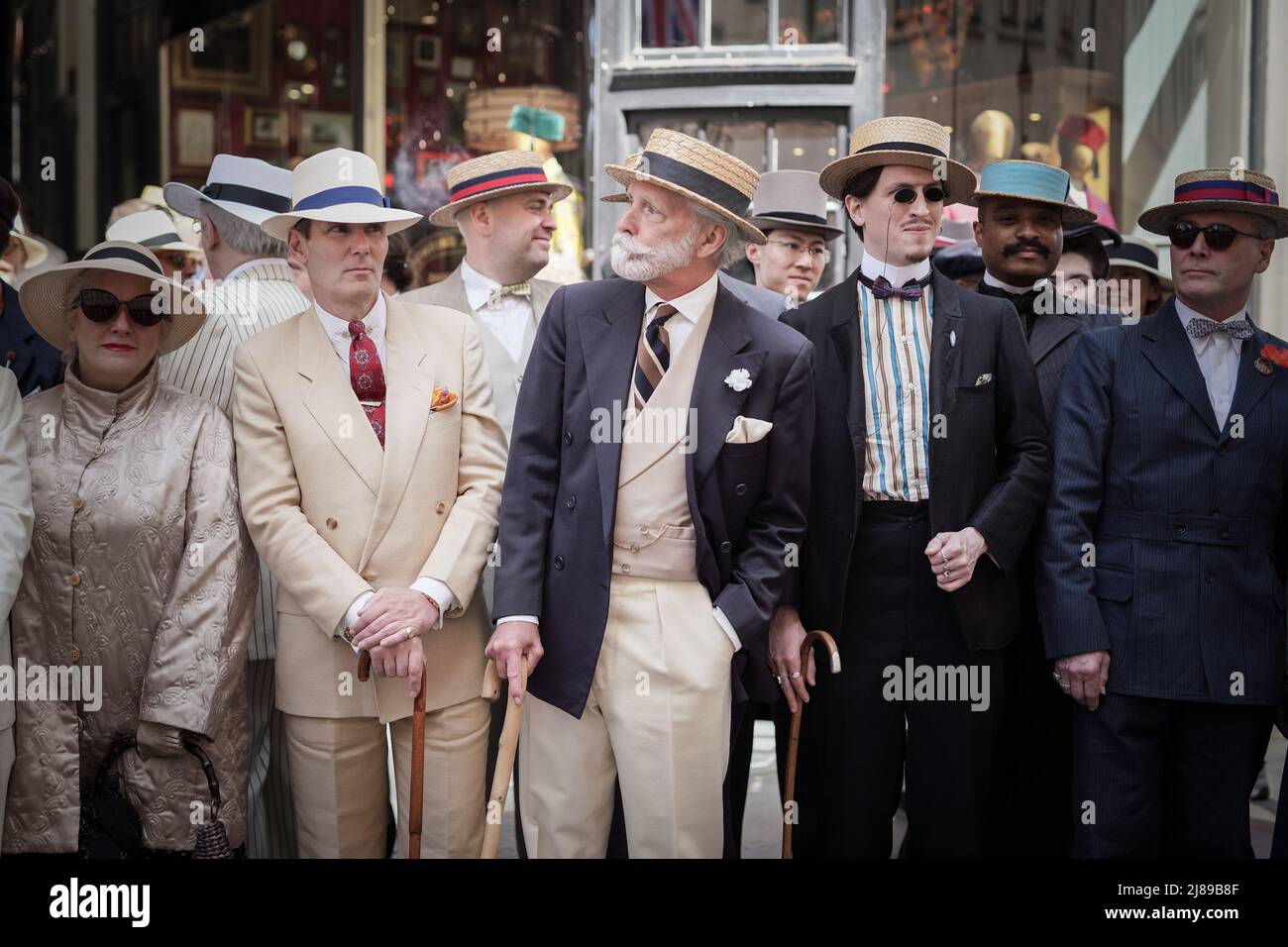 London, UK. 14th May 2022. The Grand Flaneur Walk. Impeccably dressed ...