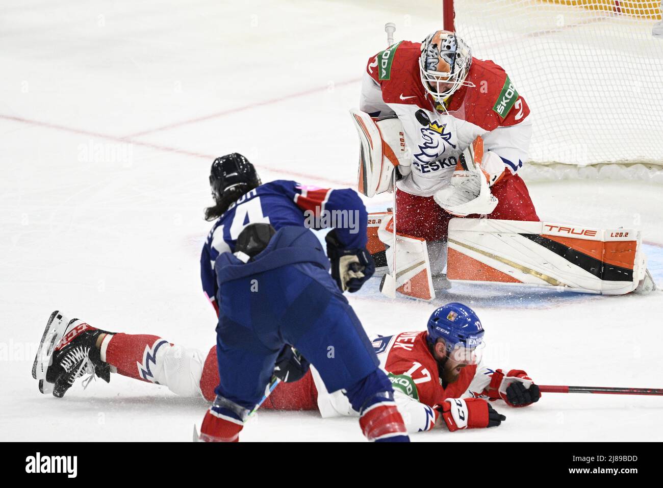 Tampere, Finland. 14th May, 2022. L-R Cade Neilson (GBR) and Filip ...