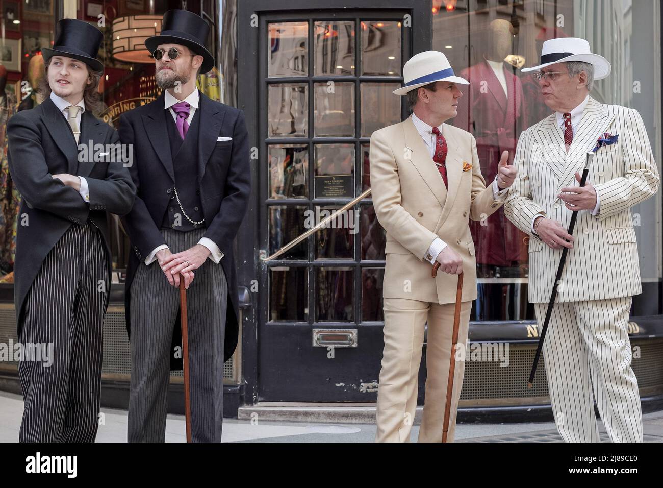 London, UK. 14th May 2022. The Grand Flaneur Walk. Impeccably dressed ...