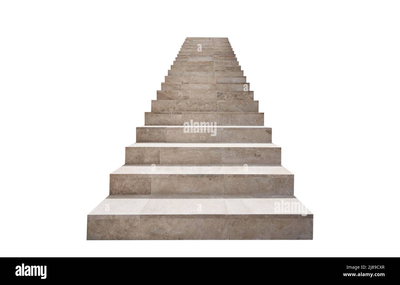 Stone steps leading upwards isolated on white background Stock Photo ...
