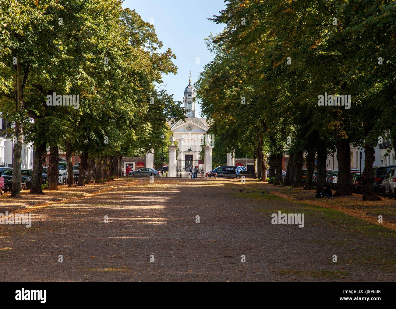 Royal Avenue, Chelsea with the Royal Hospital Chelsea in the distance ...