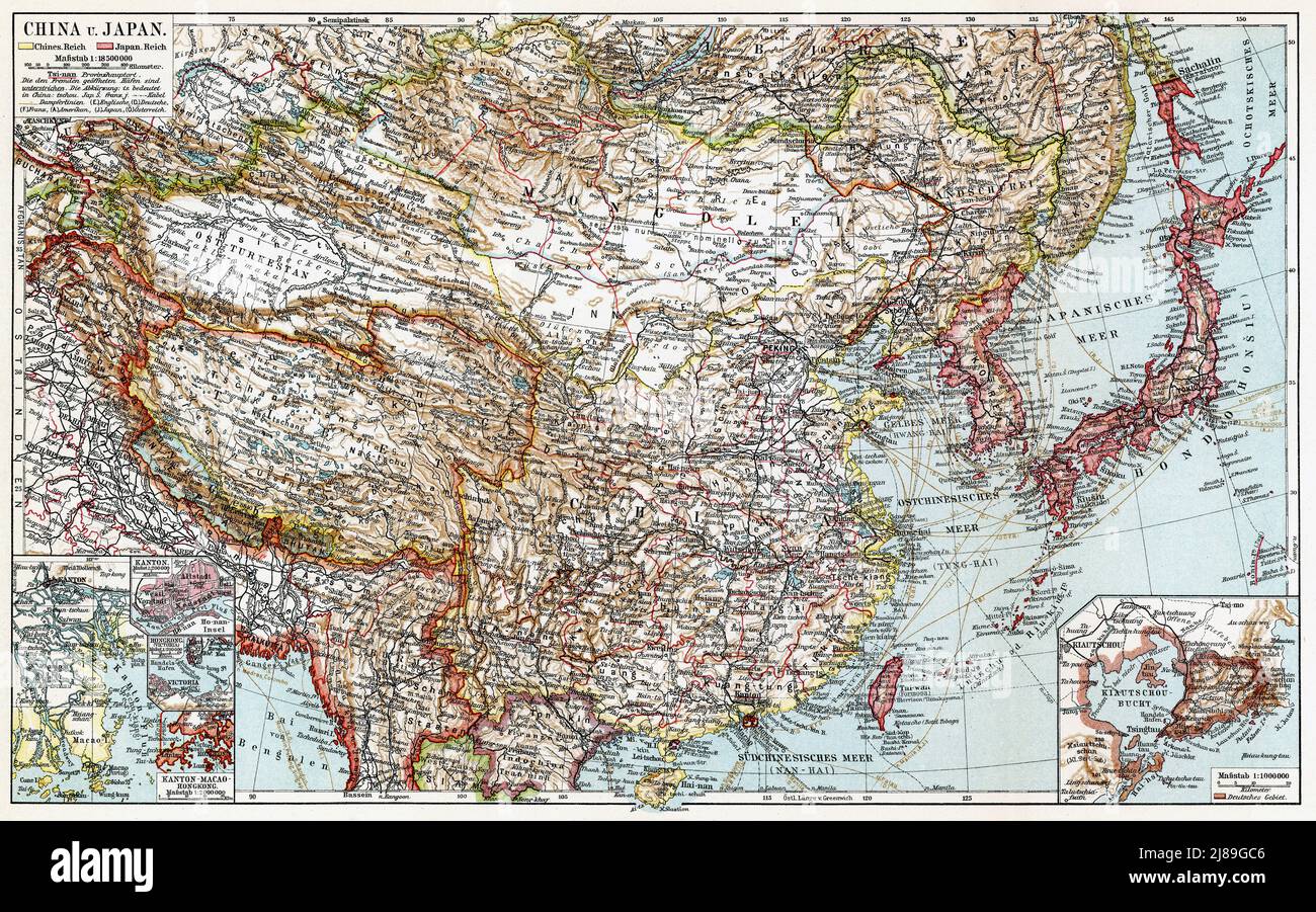Map Of Asia 1910 High Resolution Stock Photography and Images - Alamy