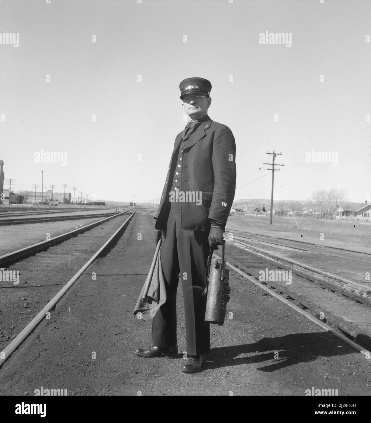 Brakeman on the Challenger. Nevada Stock Photo - Alamy