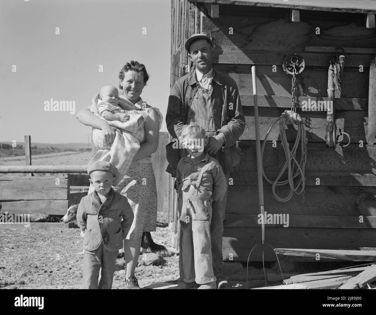 The Schroeder family on their new farm. When they first came two years ...