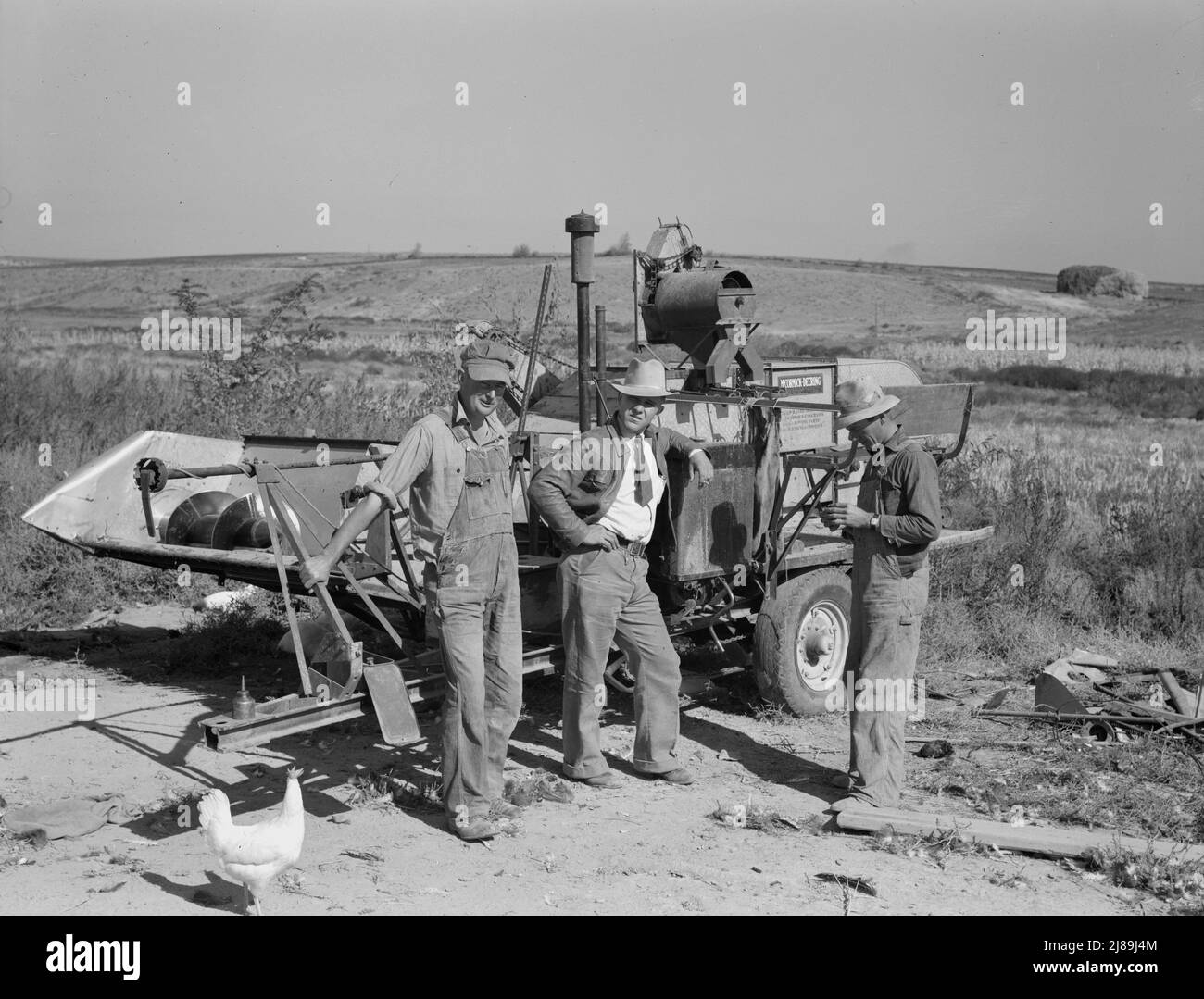Combine harvester 1930s hi-res stock photography and images - Alamy