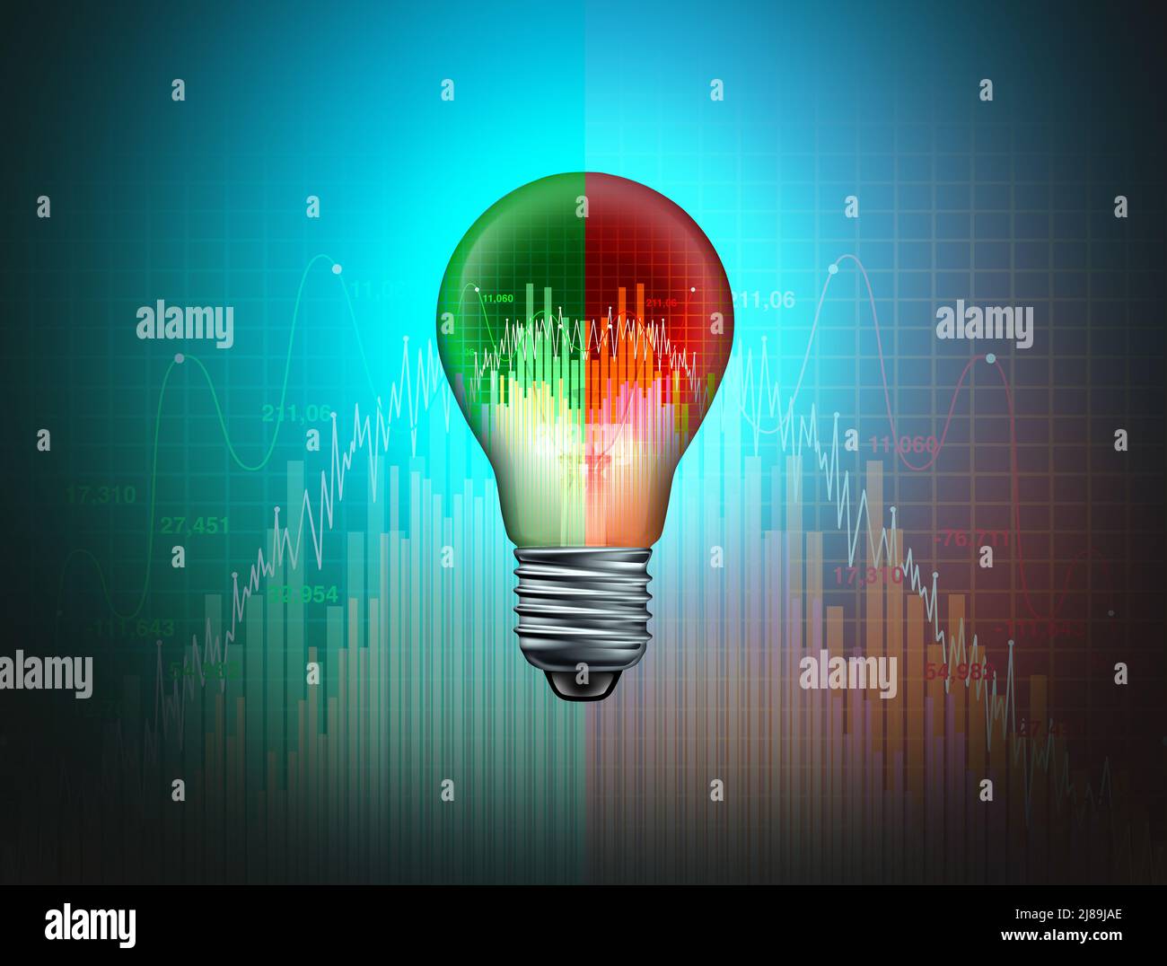 Investing idea concept as a creative financial strategy symbol for ...