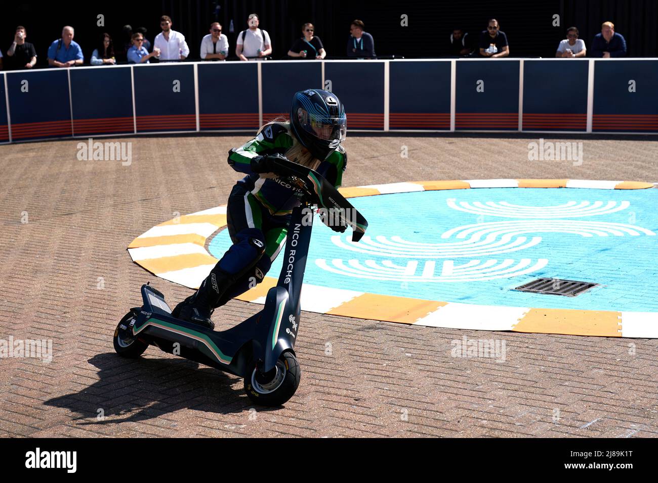 Nico Roche Racing's Elise Christie during her heat during the eSkootr ...