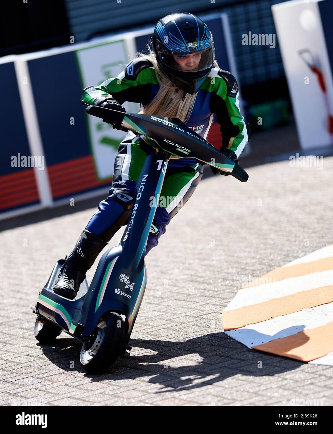 Nico Roche Racing's Elise Christie during her heat during the eSkootr ...