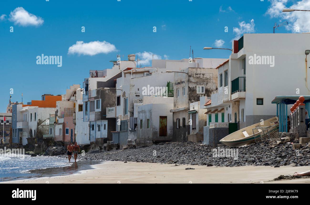 17 February 2022 Playa Ojos de Garza Canary Spain,a small beach cozy to ...