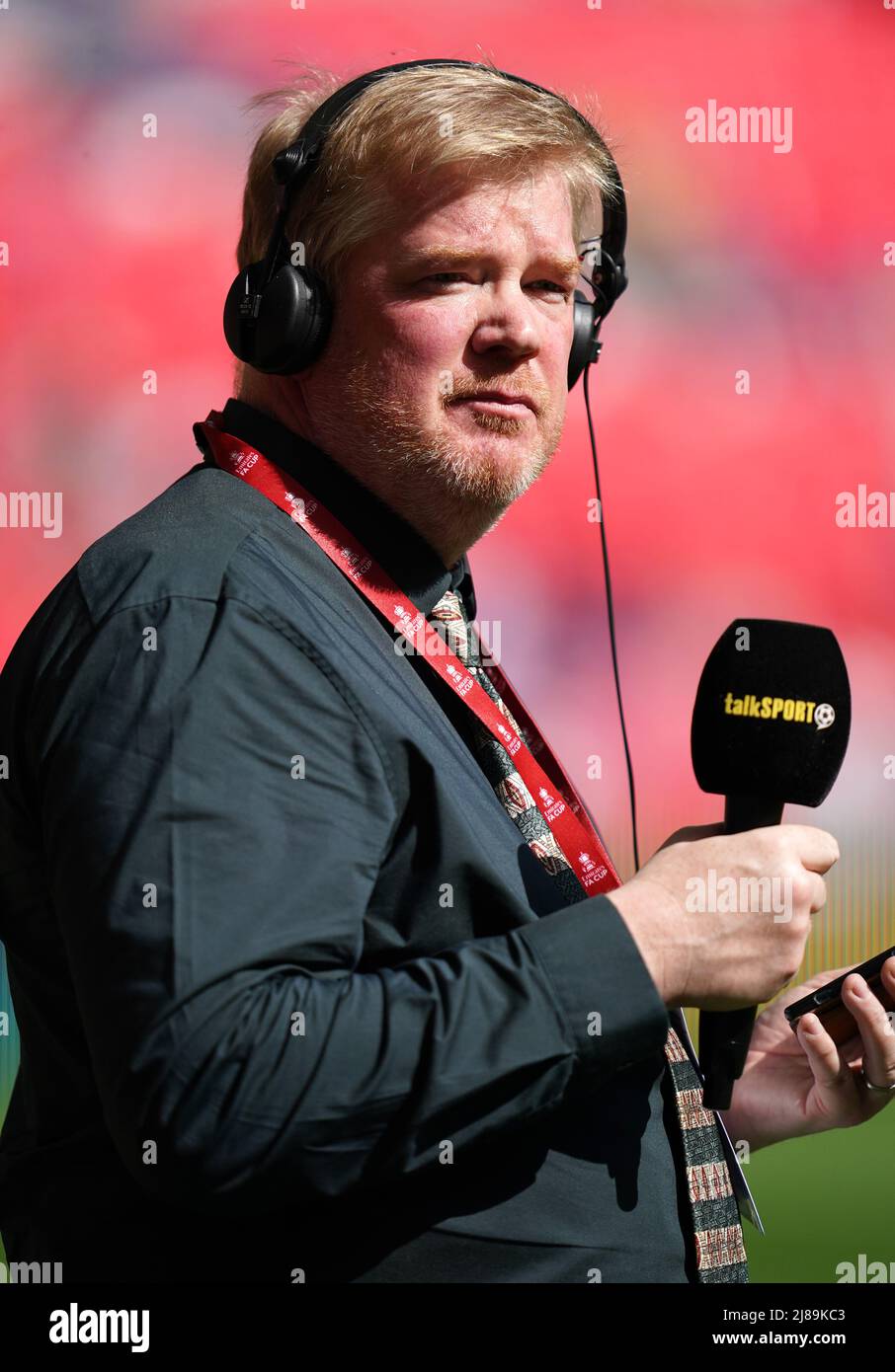 Talk sport presenter Adrian Durham pitch side prior to the Emirates FA ...