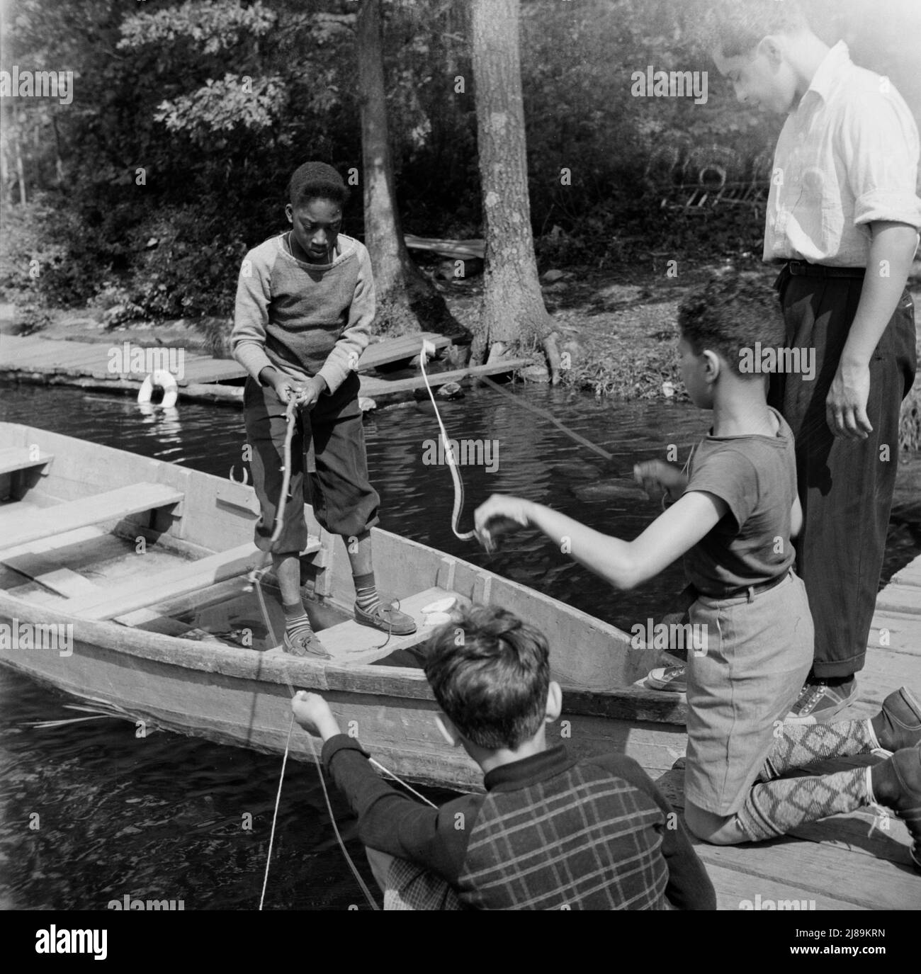 Southfields, New York. Interracial activities at Camp Nathan Hale ...
