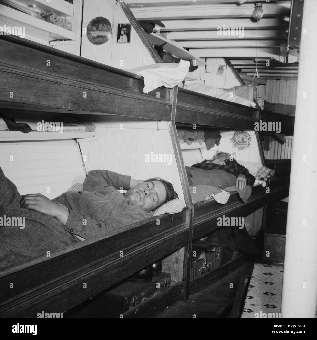 On board the fishing boat Alden, out of Gloucester, Massachusetts. Ship ...