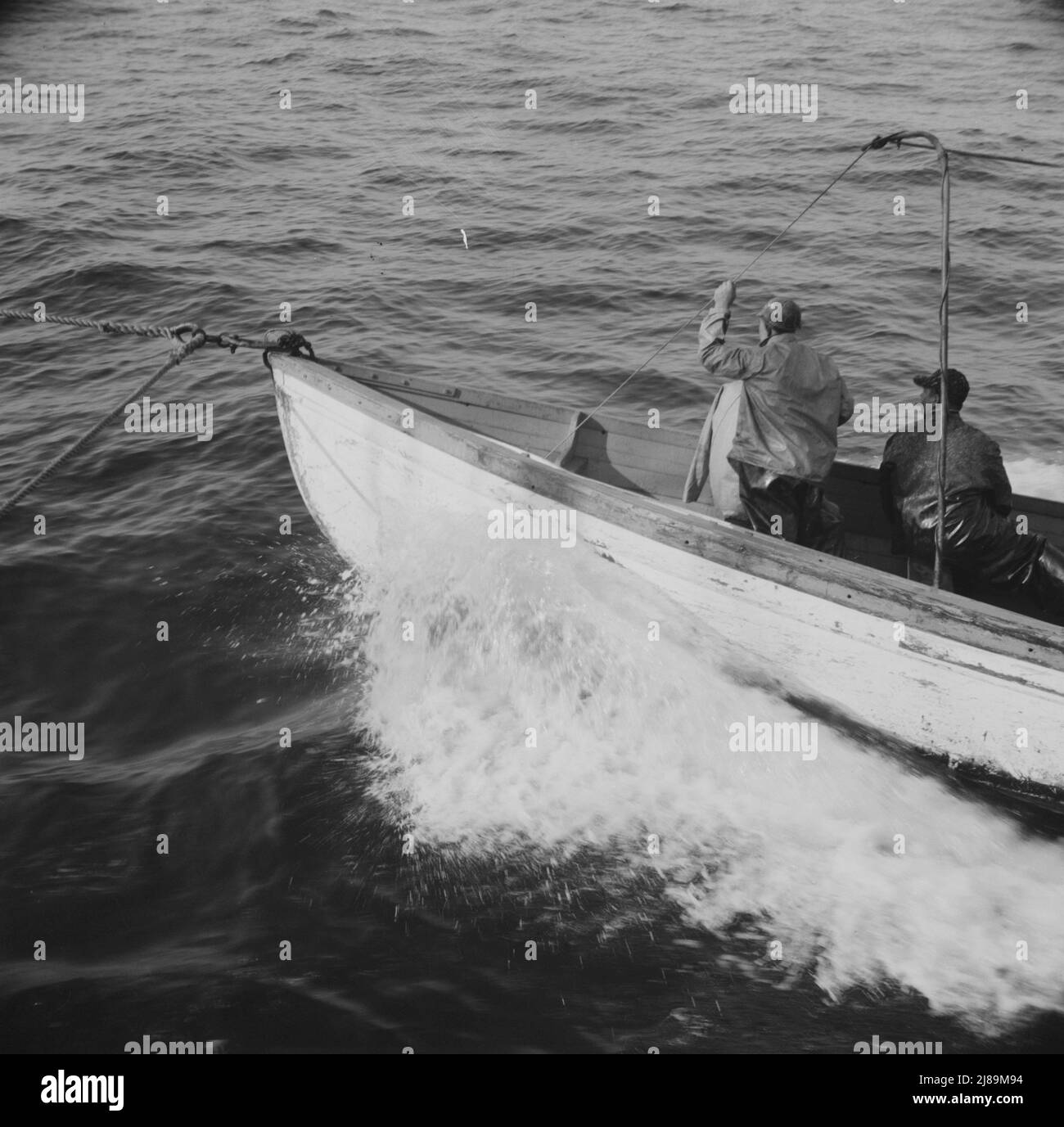 On board the fishing boat Alden, out of Gloucester, Massachusetts ...