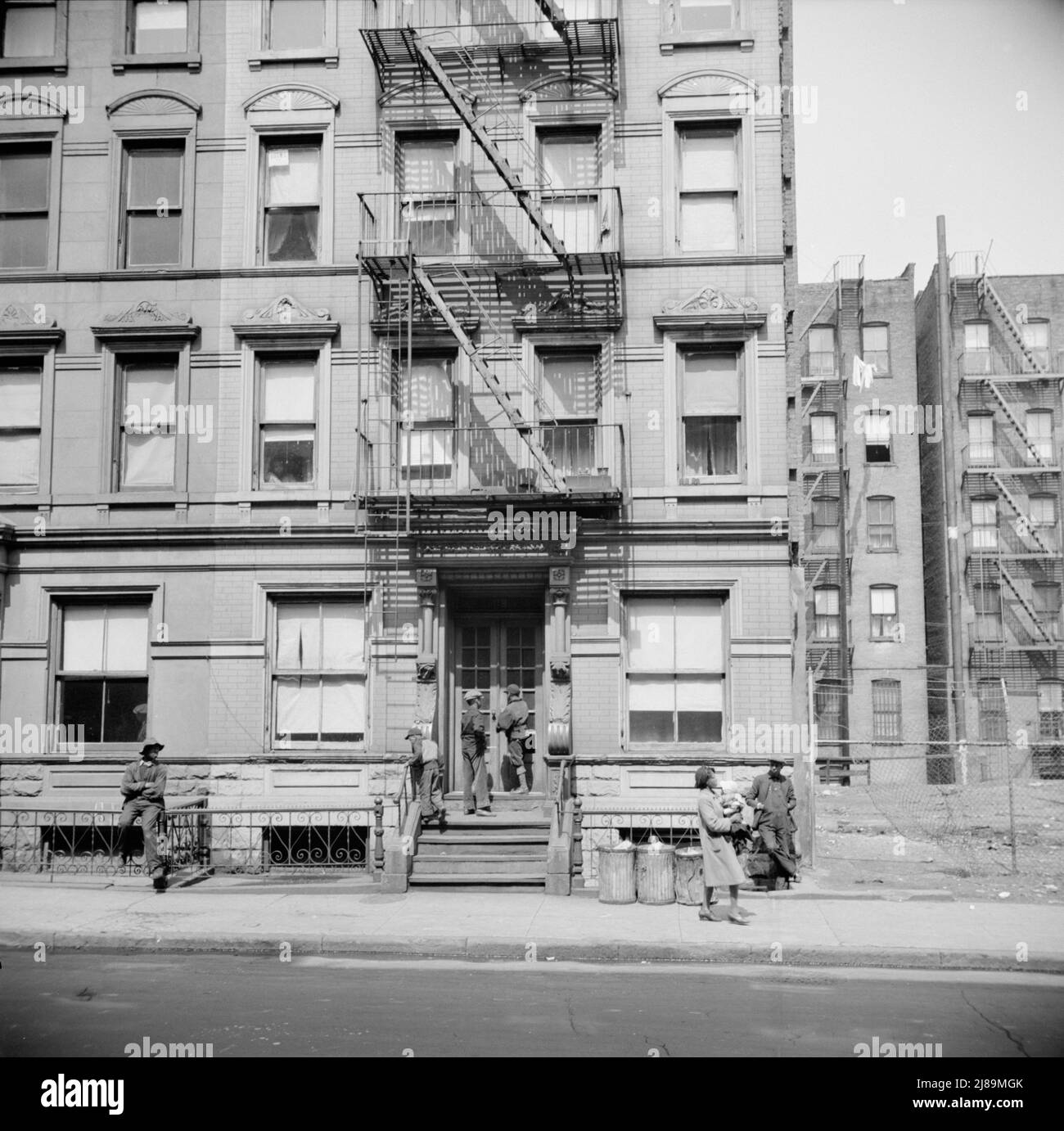 New York, New York. A Harlem apartment house Stock Photo - Alamy
