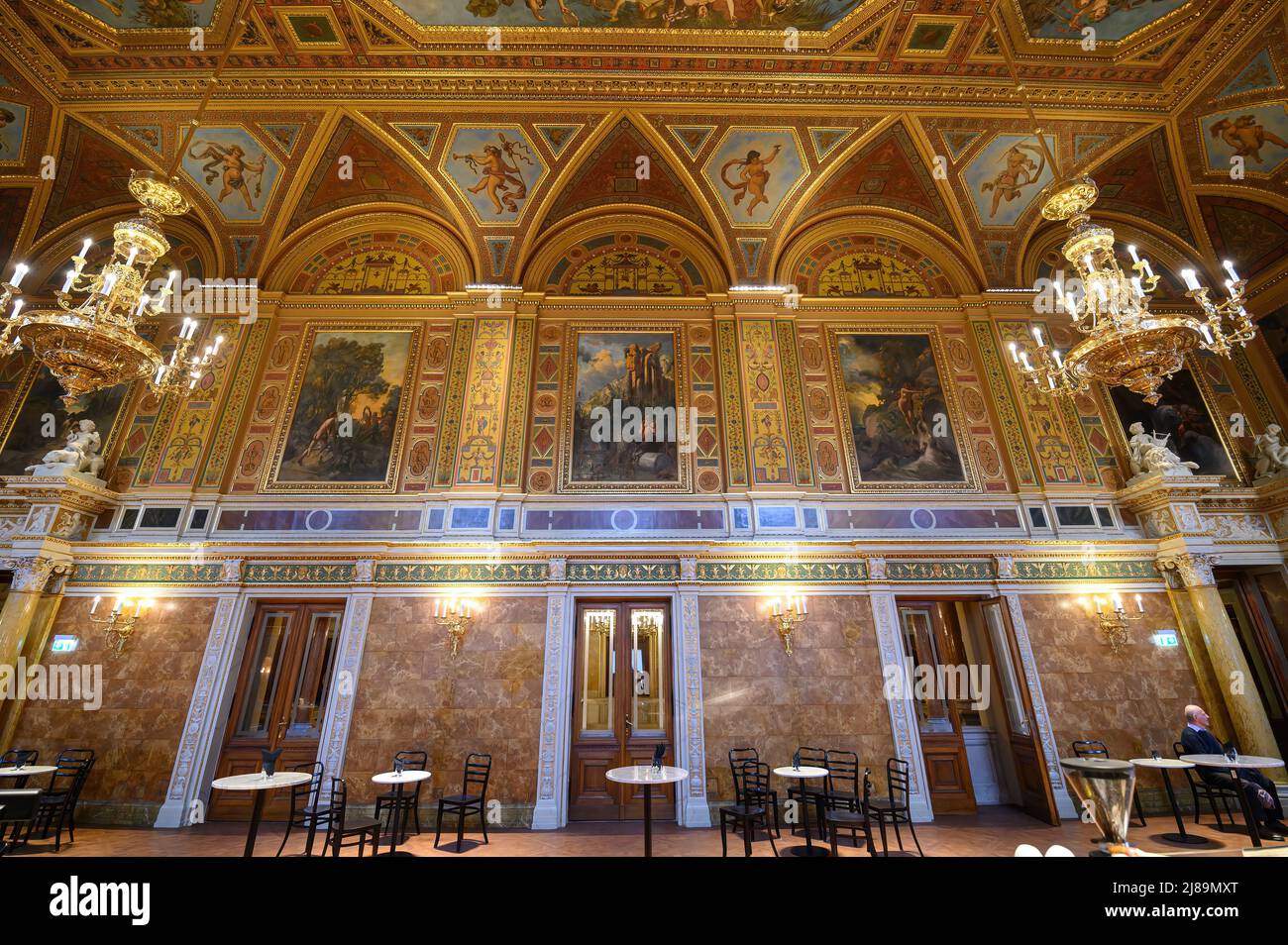 Budapest, Hungary. Interior of the Hungarian Royal State Opera House ...