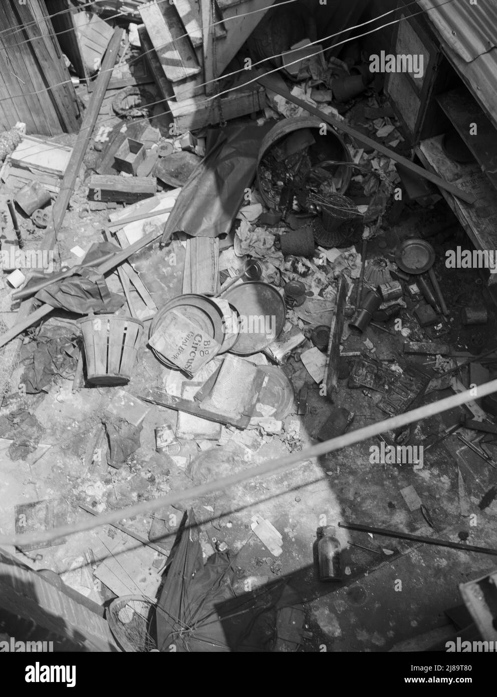 Washington, D.C. Interiors of wrecked homes on Independence Avenue ...