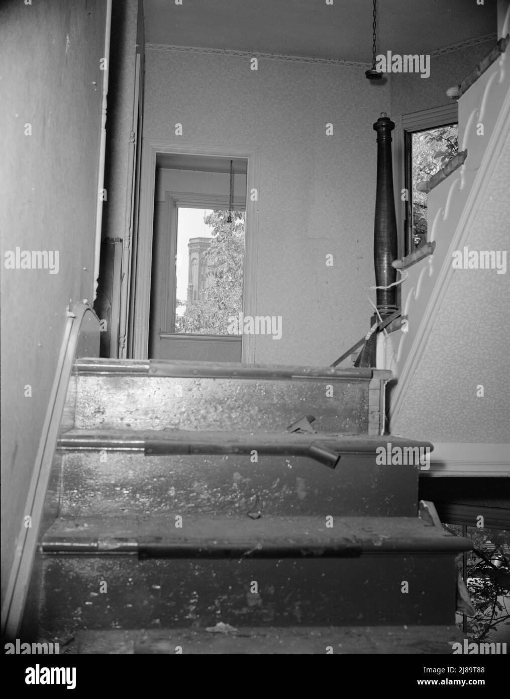 Washington, D.C. Interiors of wrecked homes on Independence Avenue ...