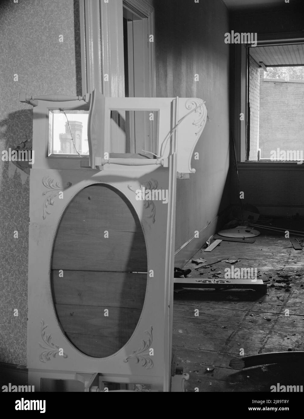 Washington, D.C. Interiors of wrecked homes on Independence Avenue ...
