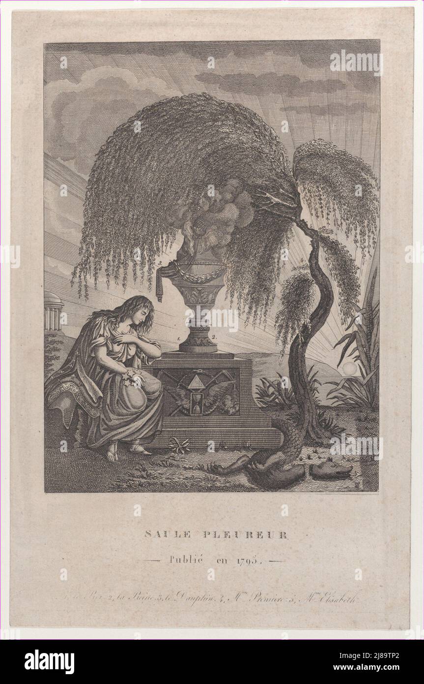 The Weeping Willow with hidden silhouettes of the Royal family, 1795 ...