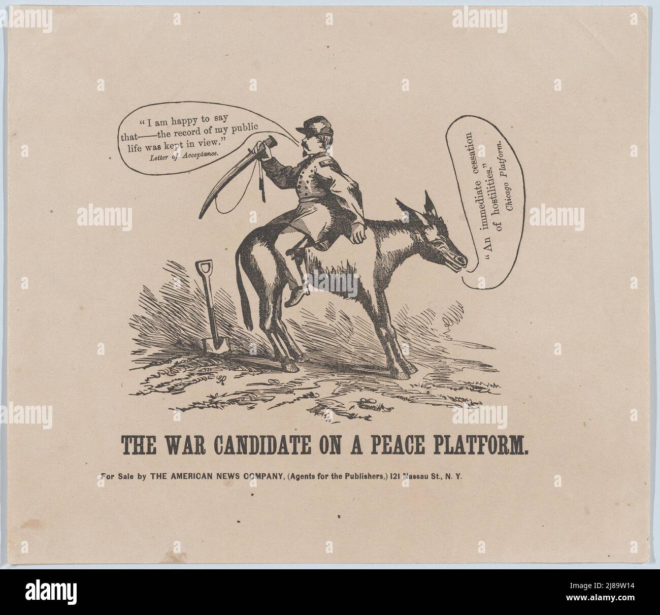 The War Candidate on a Peace Platform, 1864 Stock Photo - Alamy