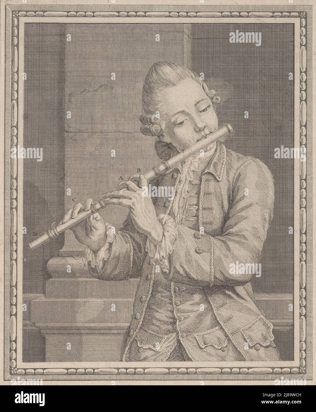 Player of a transverse flute, 18th century Stock Photo - Alamy