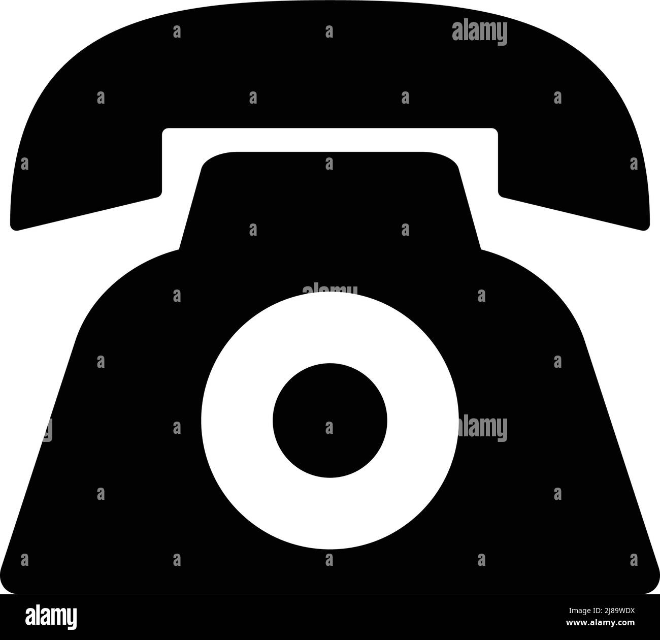 Black phone silhouette icon. Editable vector Stock Vector Image & Art ...