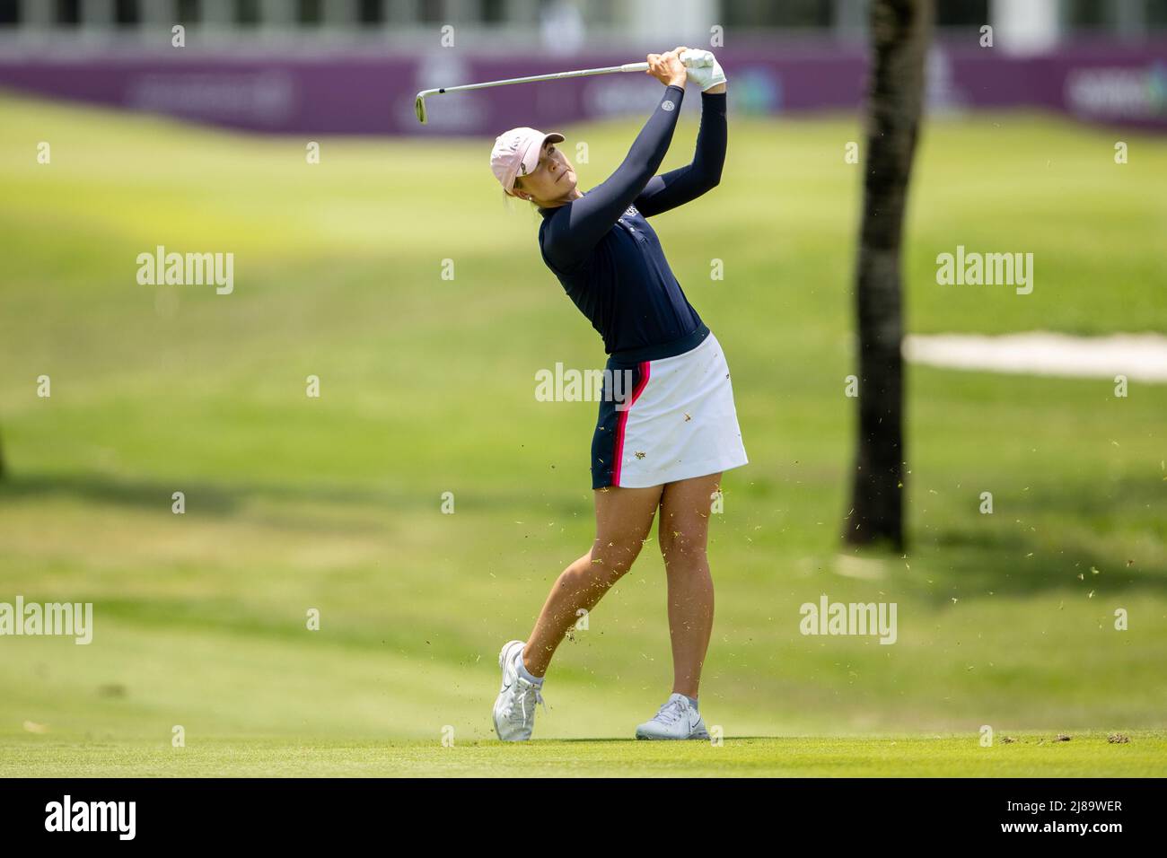 BANG KAPONG THAILAND - May 14: Kelly Whaley of United States on hole 1 ...
