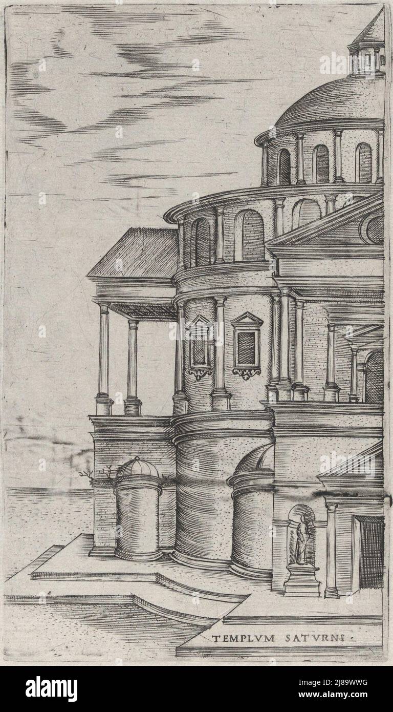Templum Saturni, from a Series of 24 Depicting (Reconstructed ...