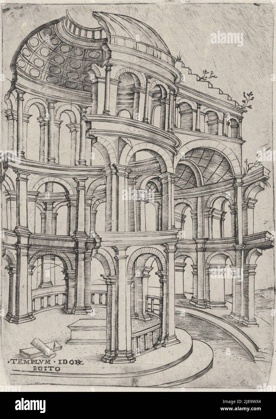 Templum Idor Egito, from a Series of 24 Depicting (Reconstructed ...