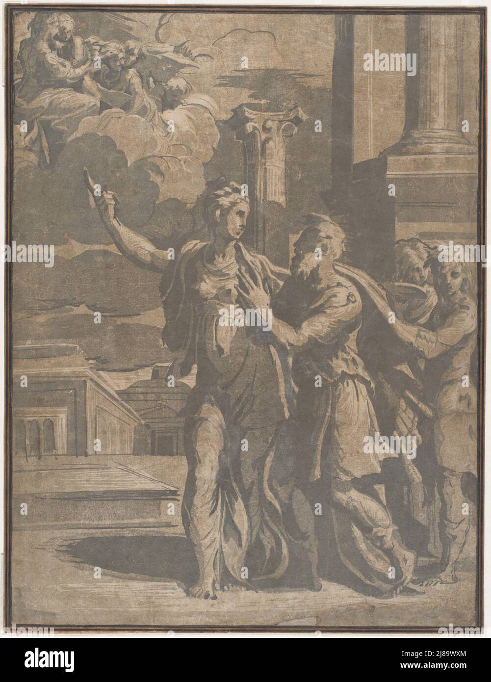 Emperor augustus and the tiburtine sibyl hi-res stock photography and ...