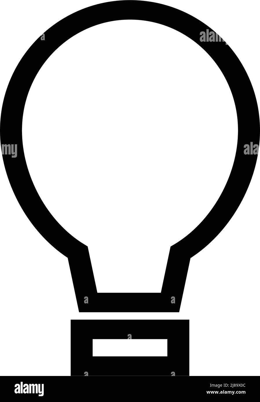 A simple light bulb icon. Editable vector Stock Vector Image & Art - Alamy