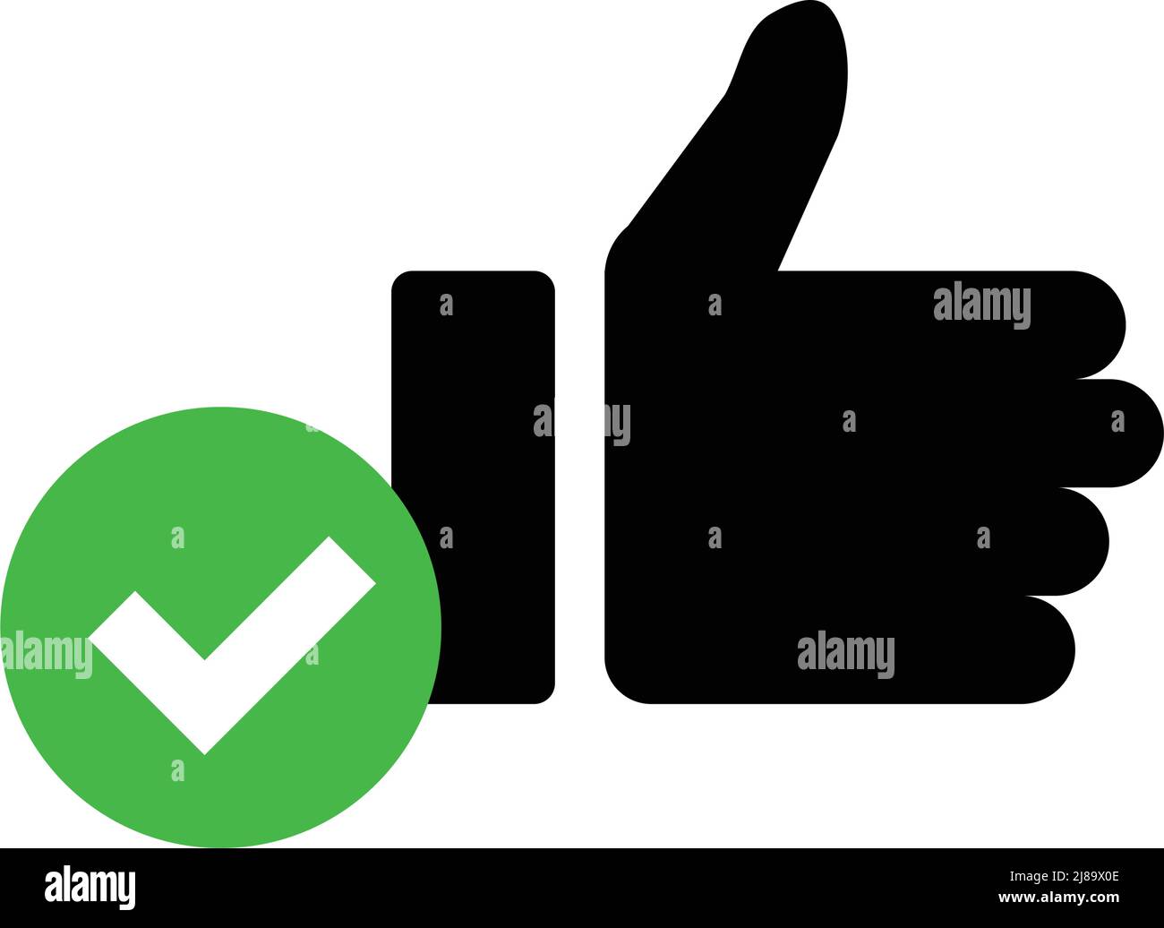 Check mark and thumbs up icons. Editable vector Stock Vector Image ...