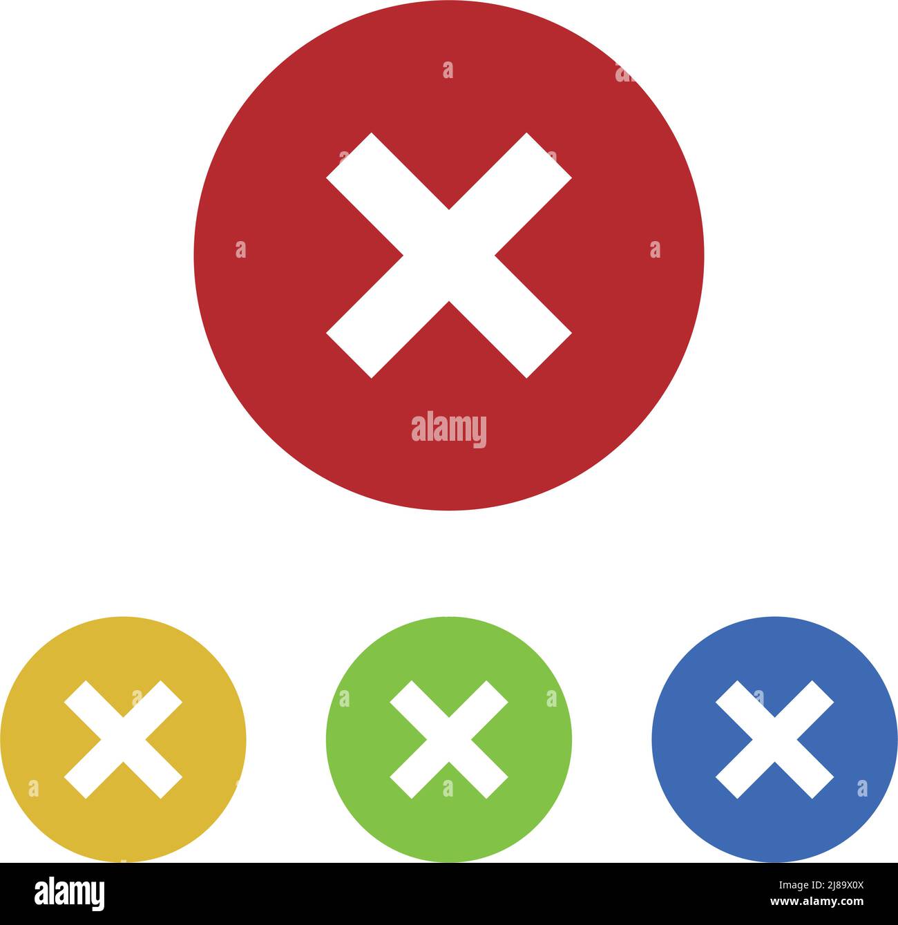 Cross mark icon set. Editable vector Stock Vector Image & Art - Alamy