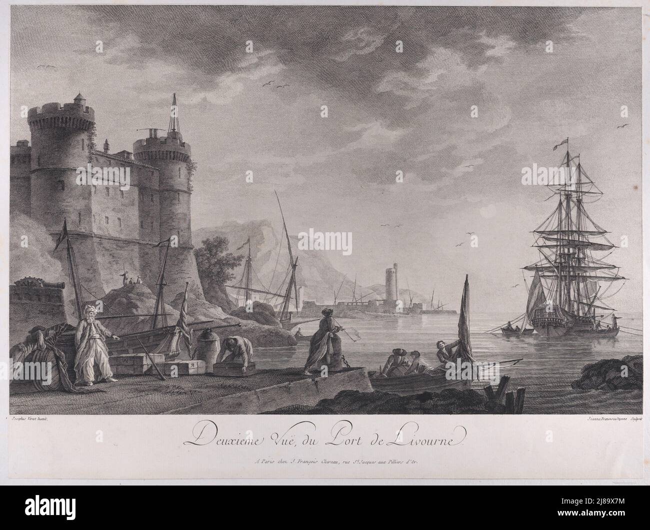 Second View of the Port of Livourne, ca. 1750-1800 Stock Photo - Alamy